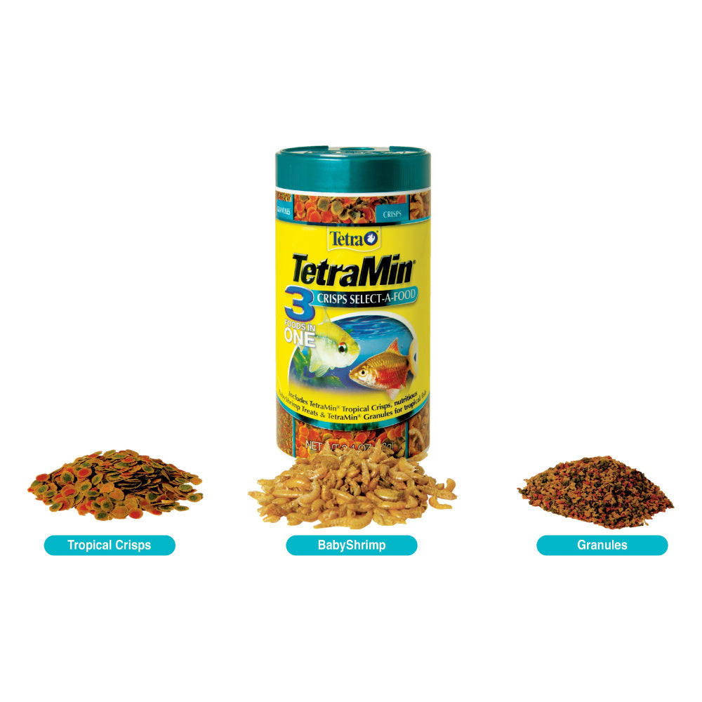 Tetra TetraMin Crisps Select-A-Food Variety Pack Flakes Fish Food ...