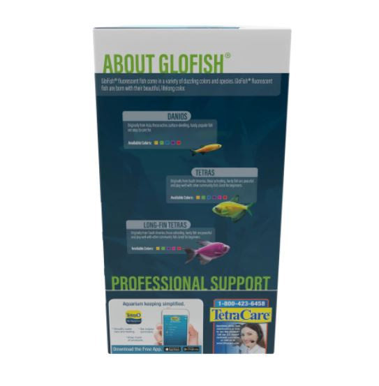 GloFish Half-Moon Bubbling Aquarium Kit 3 Gallons, with Blue LED Bubbl ...